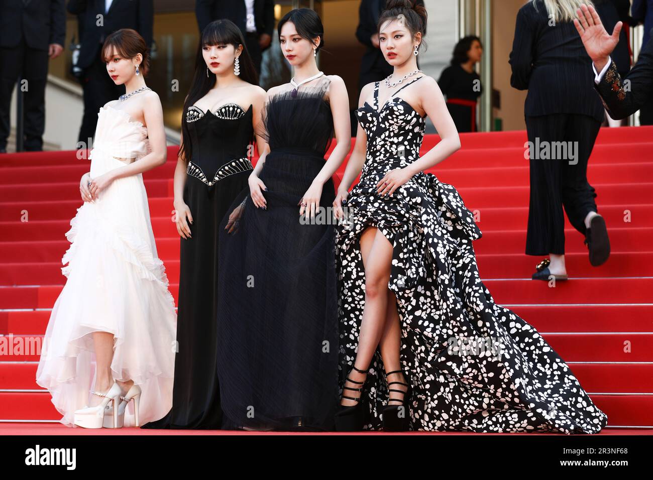 May 24, 2023, Cannes, Cote d'Azur, France: K-Pop sensations 3 KARINA, GISELLE, NING NING and ...