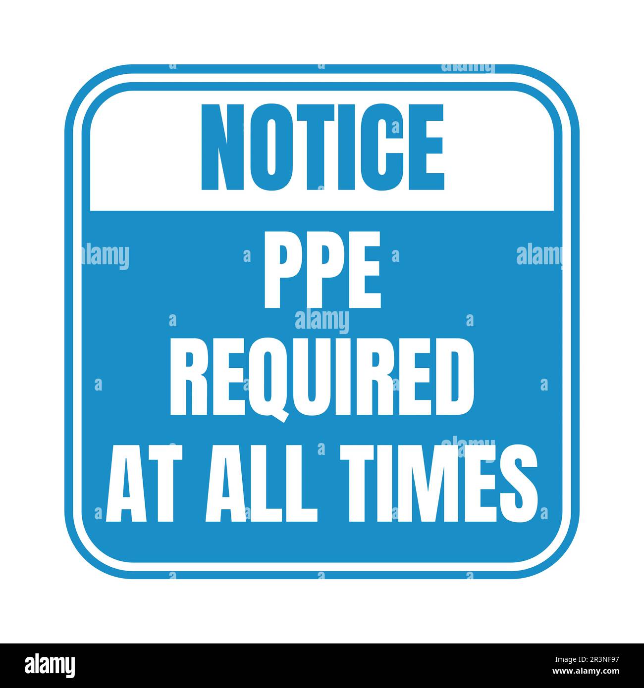 Notice PPE required at all times symbol icon Stock Photo - Alamy