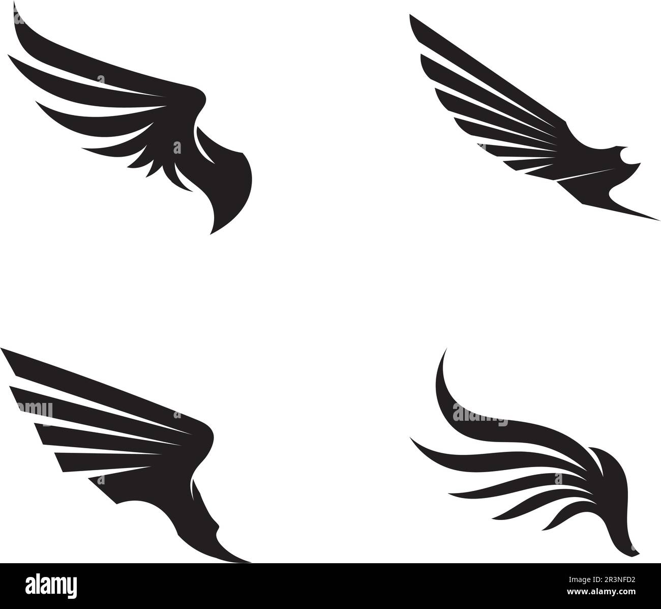 Falcon Wings Logo Template vector icon logo design Stock Vector Image ...
