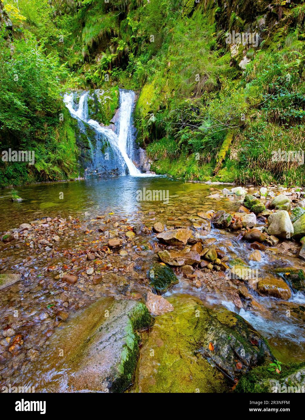 Highest waterfall Allerheiligen Stock Photo - Alamy