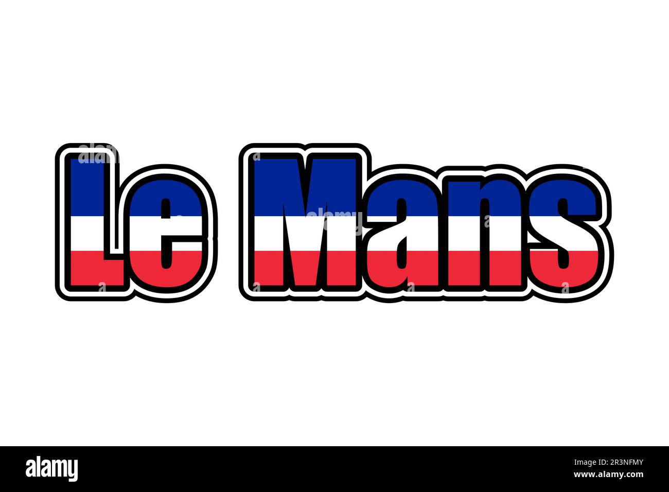 Le Mans sign icon with French flag colors Stock Photo - Alamy