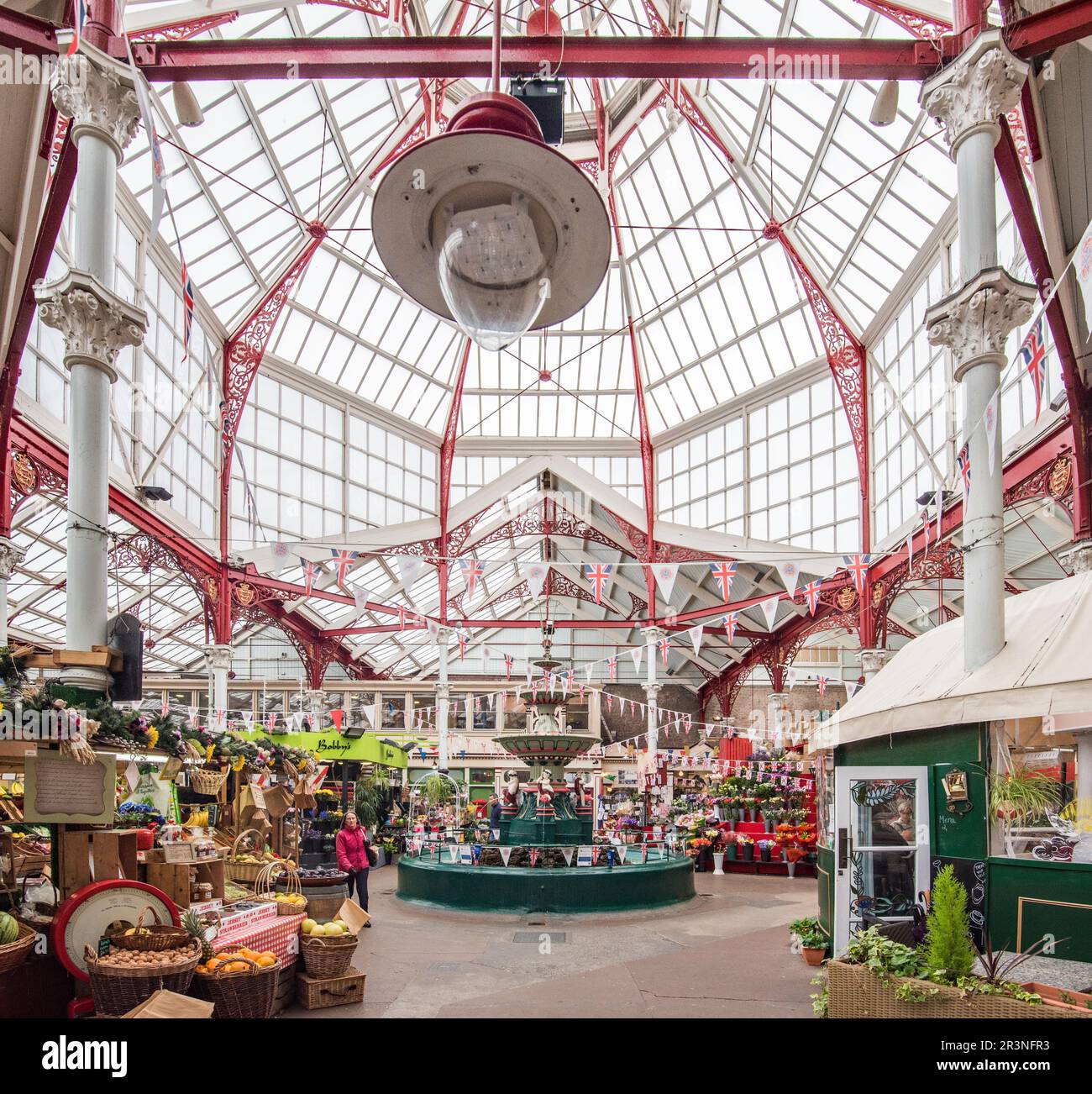 The vibrant Jersey central indoor market with its wonderful cast iron Victorian architecture ...