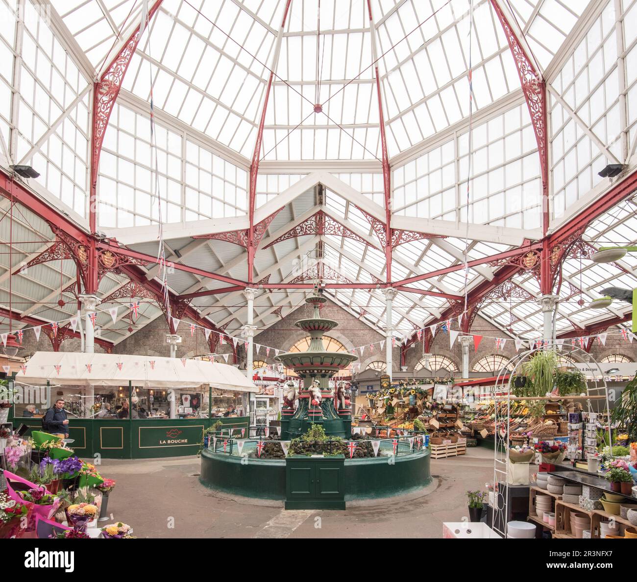 The vibrant Jersey central indoor market with its wonderful cast iron ...