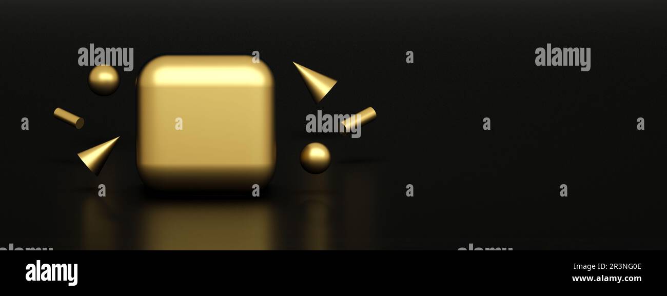 Gold geometric shapes hi-res stock photography and images - Alamy