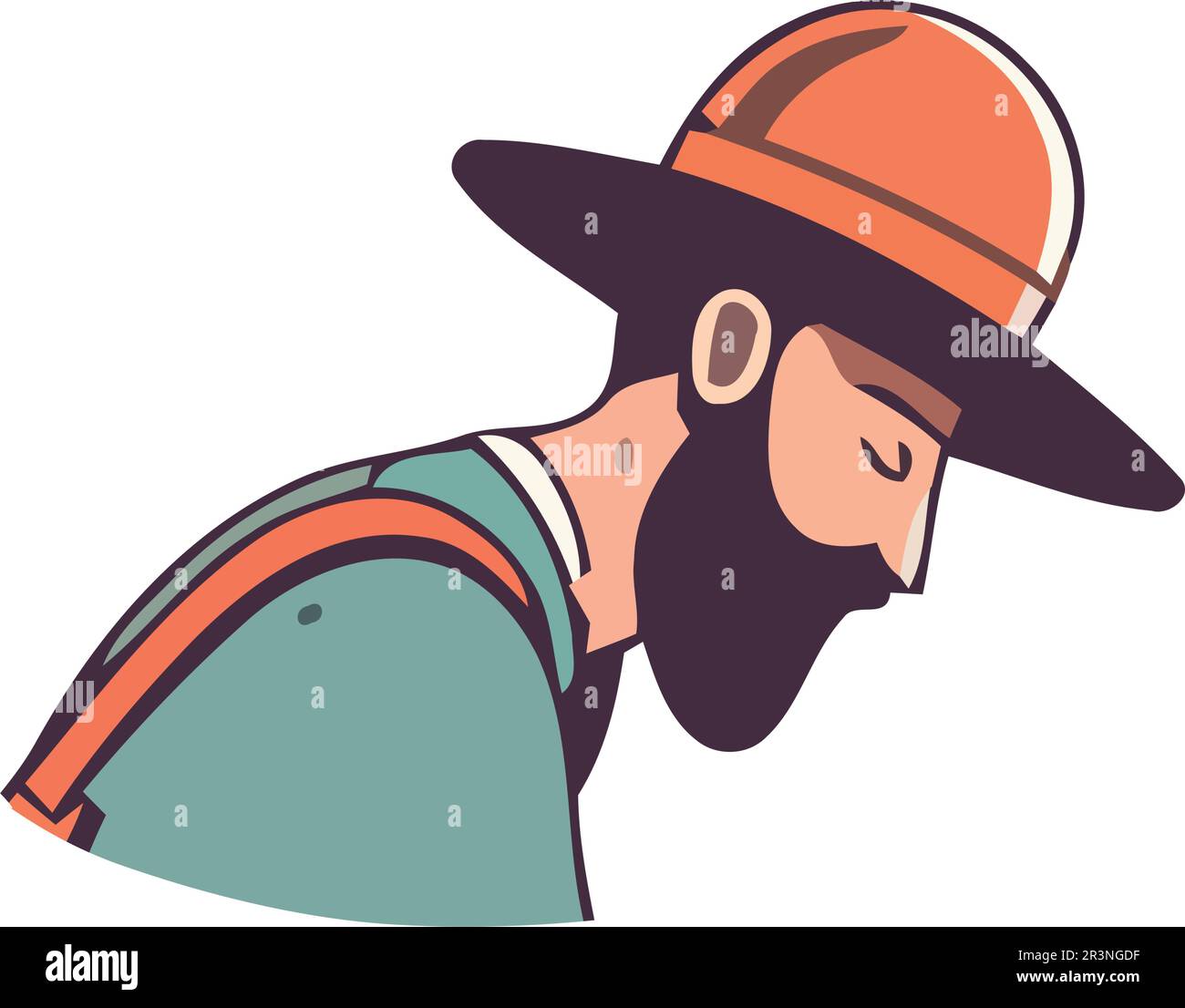 Old man wearing cap Stock Vector Images - Alamy