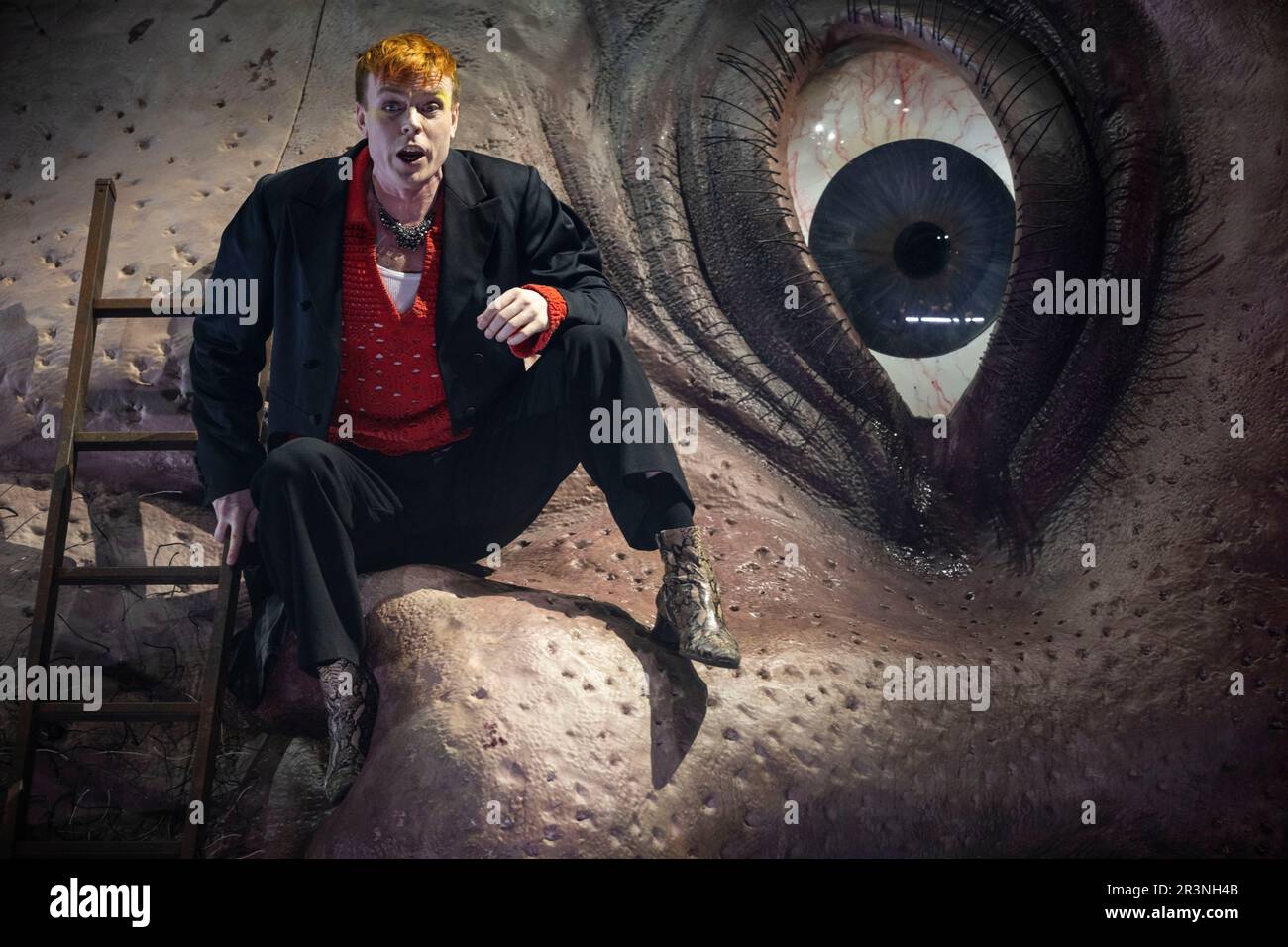 Berlin, Germany. 24th May, 2023. Rupert Charlesworth as Jonathan, sings ...