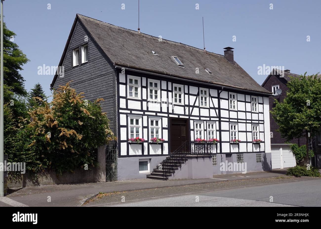 Half-timbered house in Brilon Stock Photo - Alamy