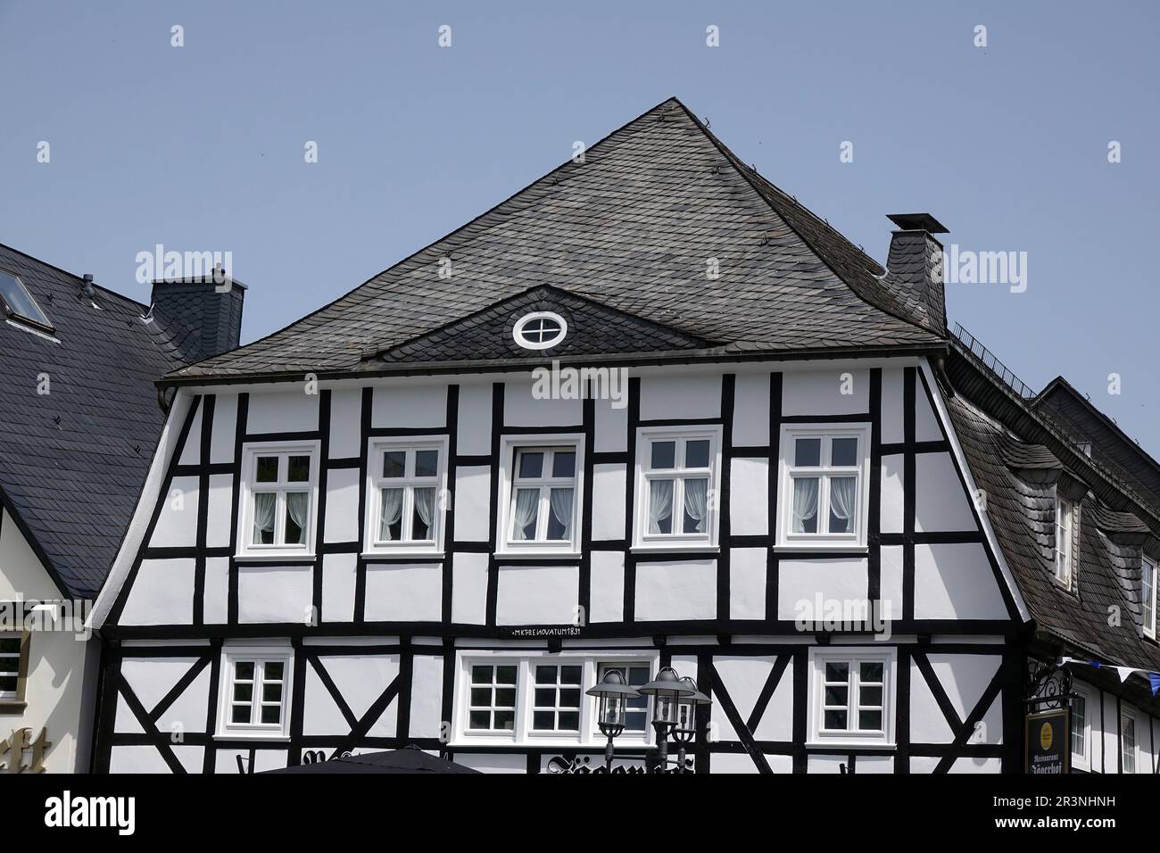 Half-timbered house in Brilon Stock Photo - Alamy
