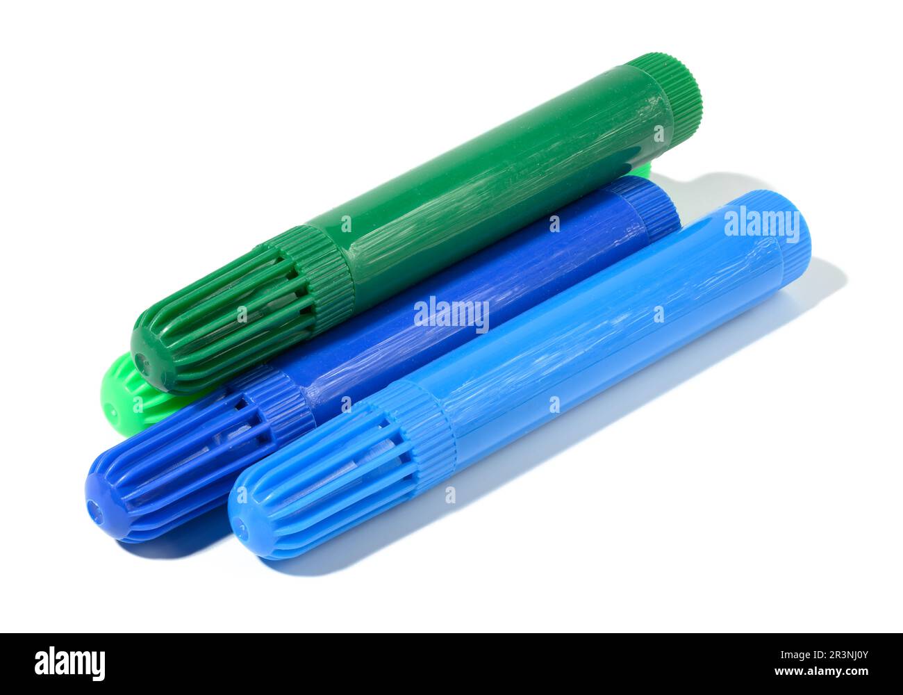 Stack of multicolored felt-tip pens isolated on white background Stock ...