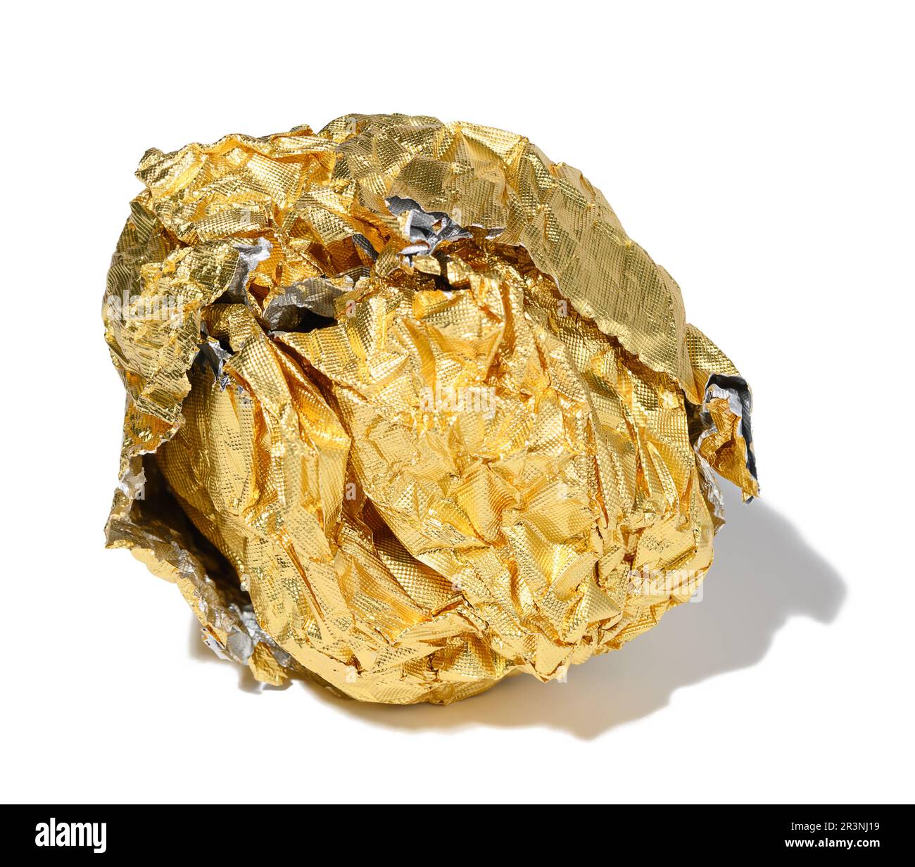 Silver foil shiny crumpled Cut Out Stock Images & Pictures - Alamy