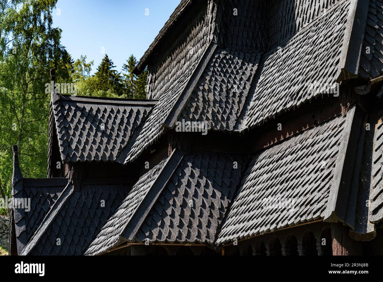 Stave church from the 12th century in Borgund, Norway Stock Photo - Alamy
