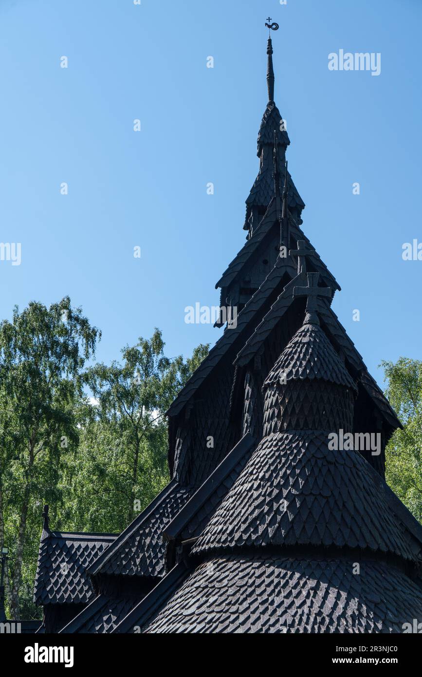 Stave church from the 12th century in Borgund, Norway Stock Photo - Alamy