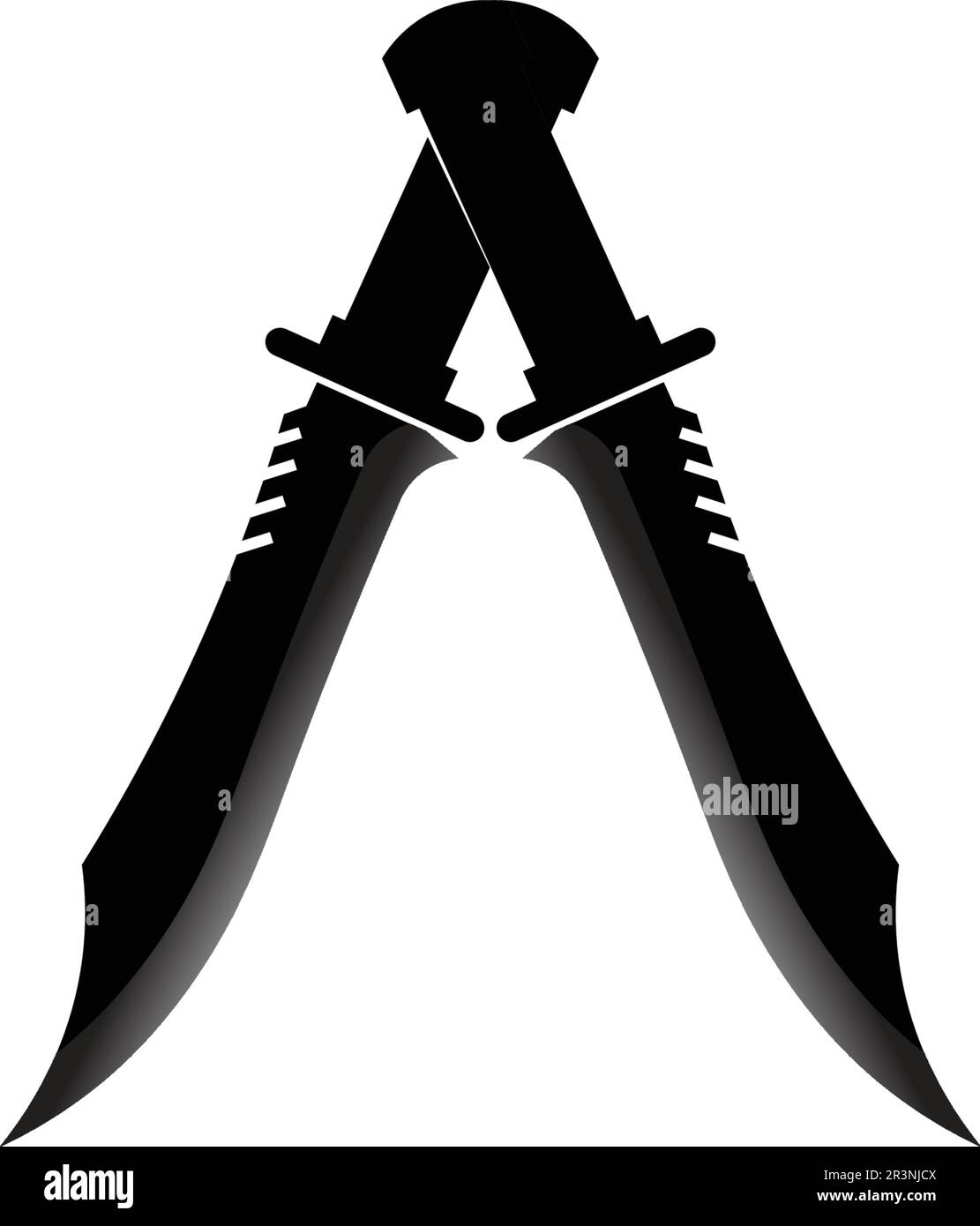Cross swords icon flat. Simple vector symbol and bonus icon Stock ...