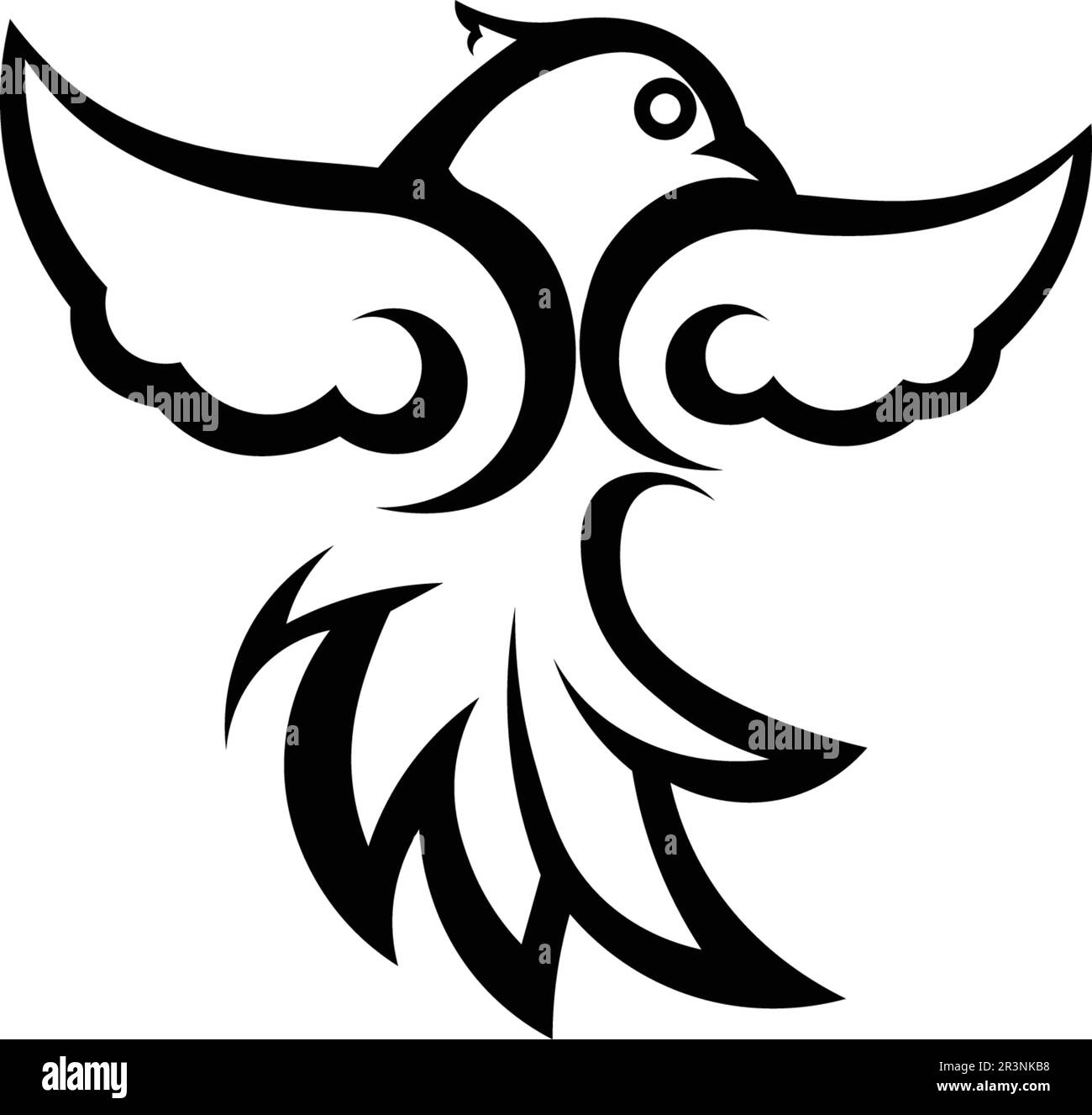 Vector - Vector sign abstract bird in flight Rooster and Chicken Stock ...