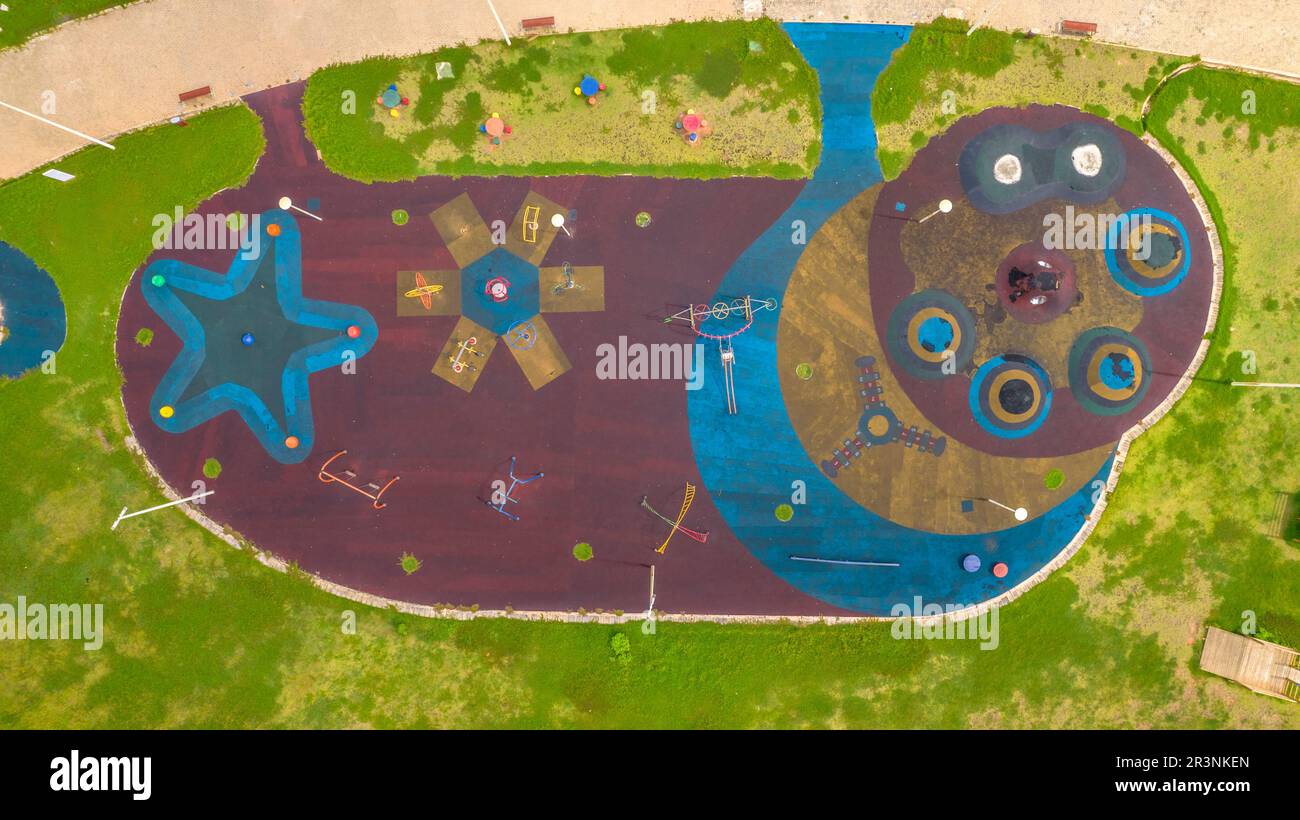 Childrens playground aerial hi-res stock photography and images - Alamy