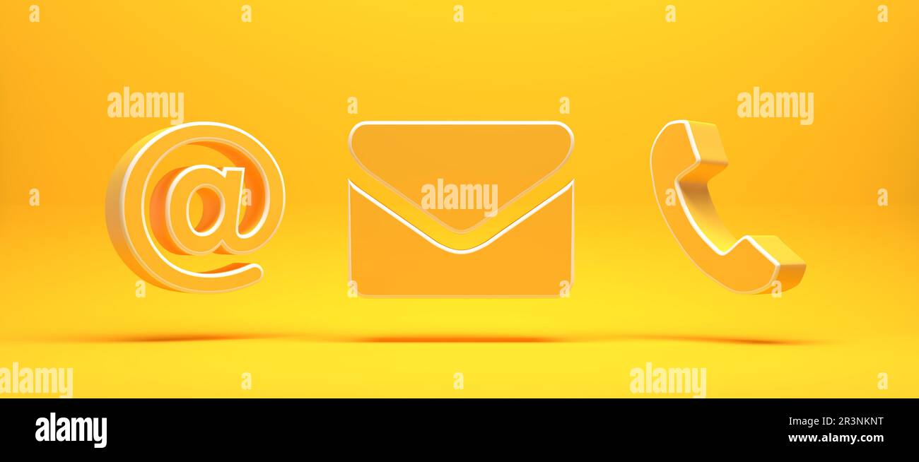 Contact as icon symbol - 3D Illustration Stock Photo - Alamy
