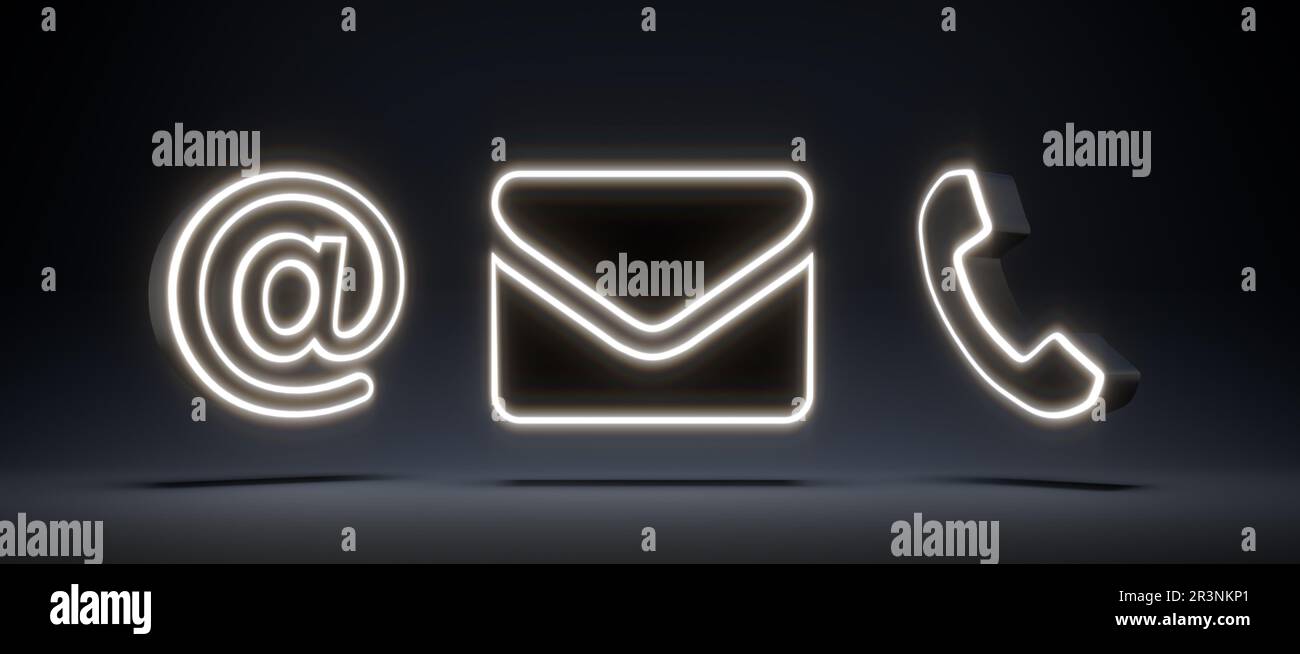 Contact as icon symbol - 3D Illustration Stock Photo - Alamy