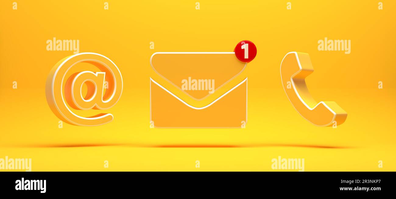 Contact as icon symbol - 3D Illustration Stock Photo - Alamy
