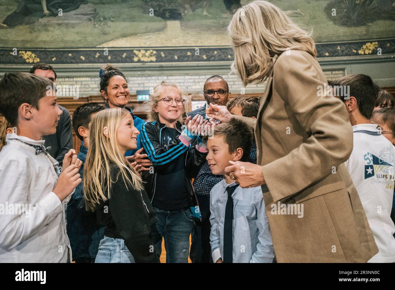 Paris, France. 24th May, 2023. French First Lady Brigitte Macron with ...