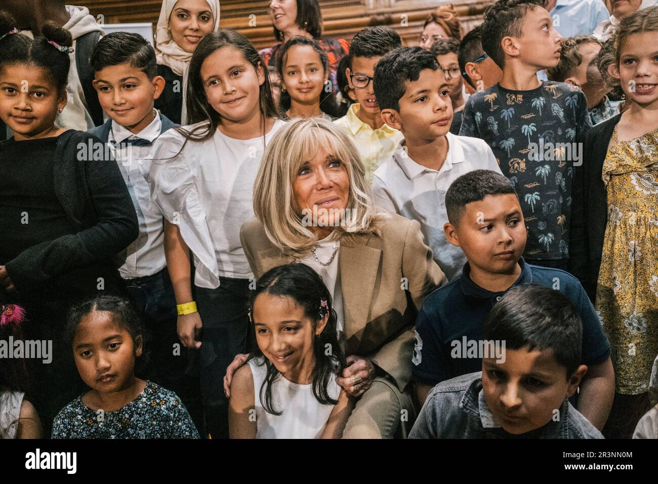Paris, France. 24th May, 2023. French First Lady Brigitte Macron with ...