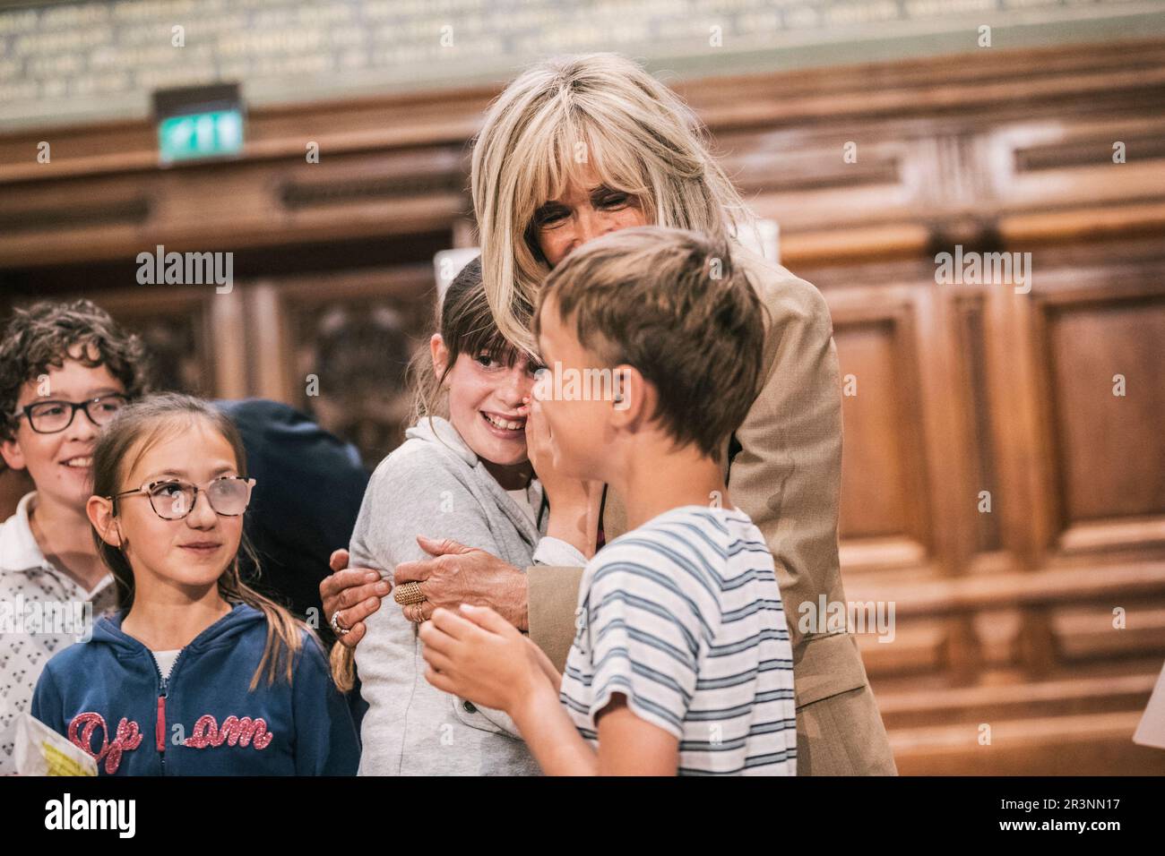 Paris, France. 24th May, 2023. French First Lady Brigitte Macron with ...