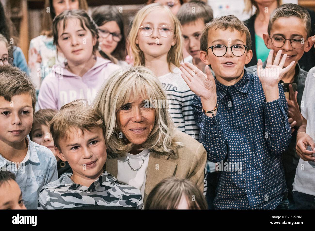 Paris, France. 24th May, 2023. French First Lady Brigitte Macron with ...