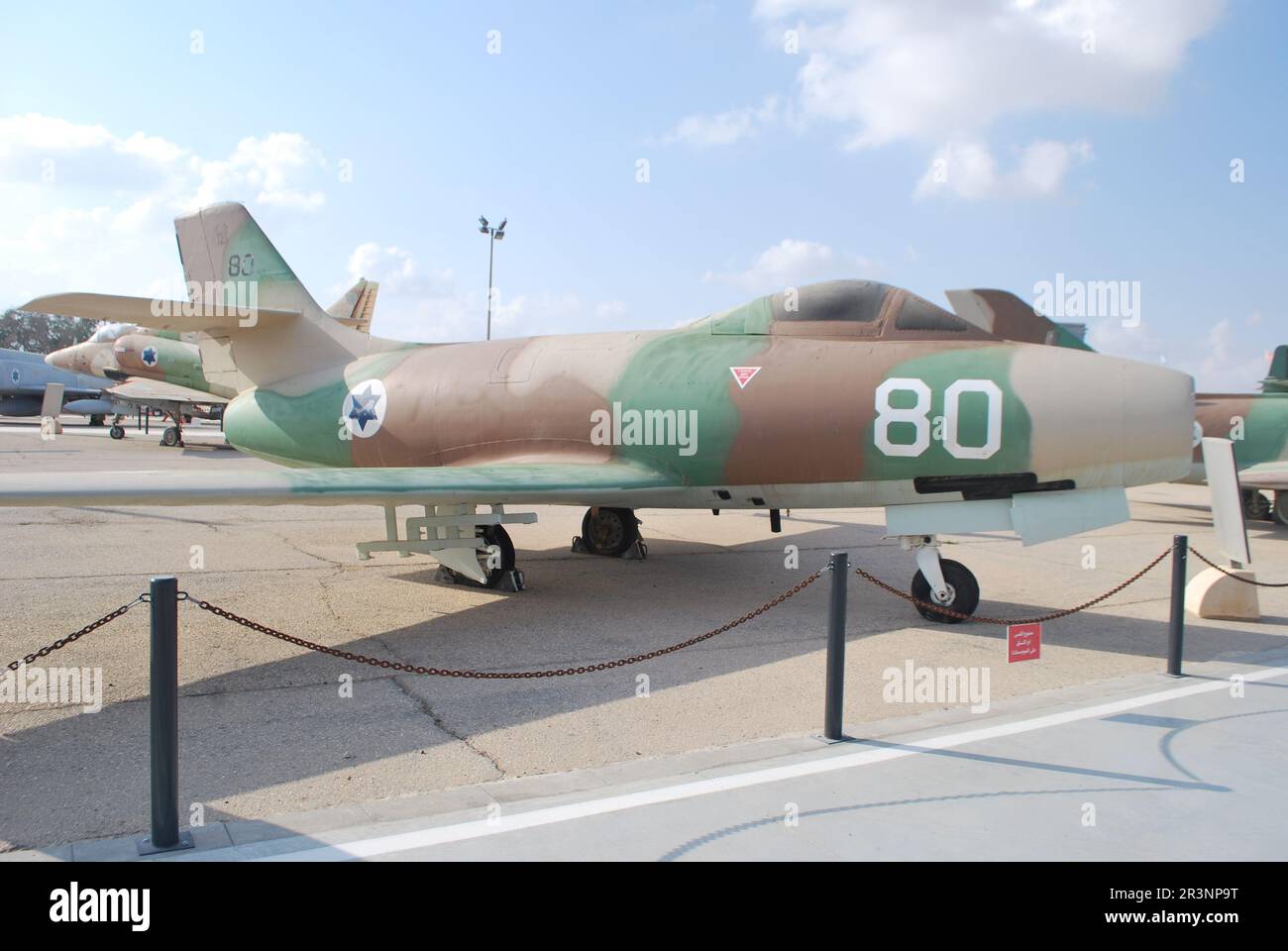 Dassault MD450 Ouragan, Israeli Air Force Museum, Be'er Sheva Stock ...