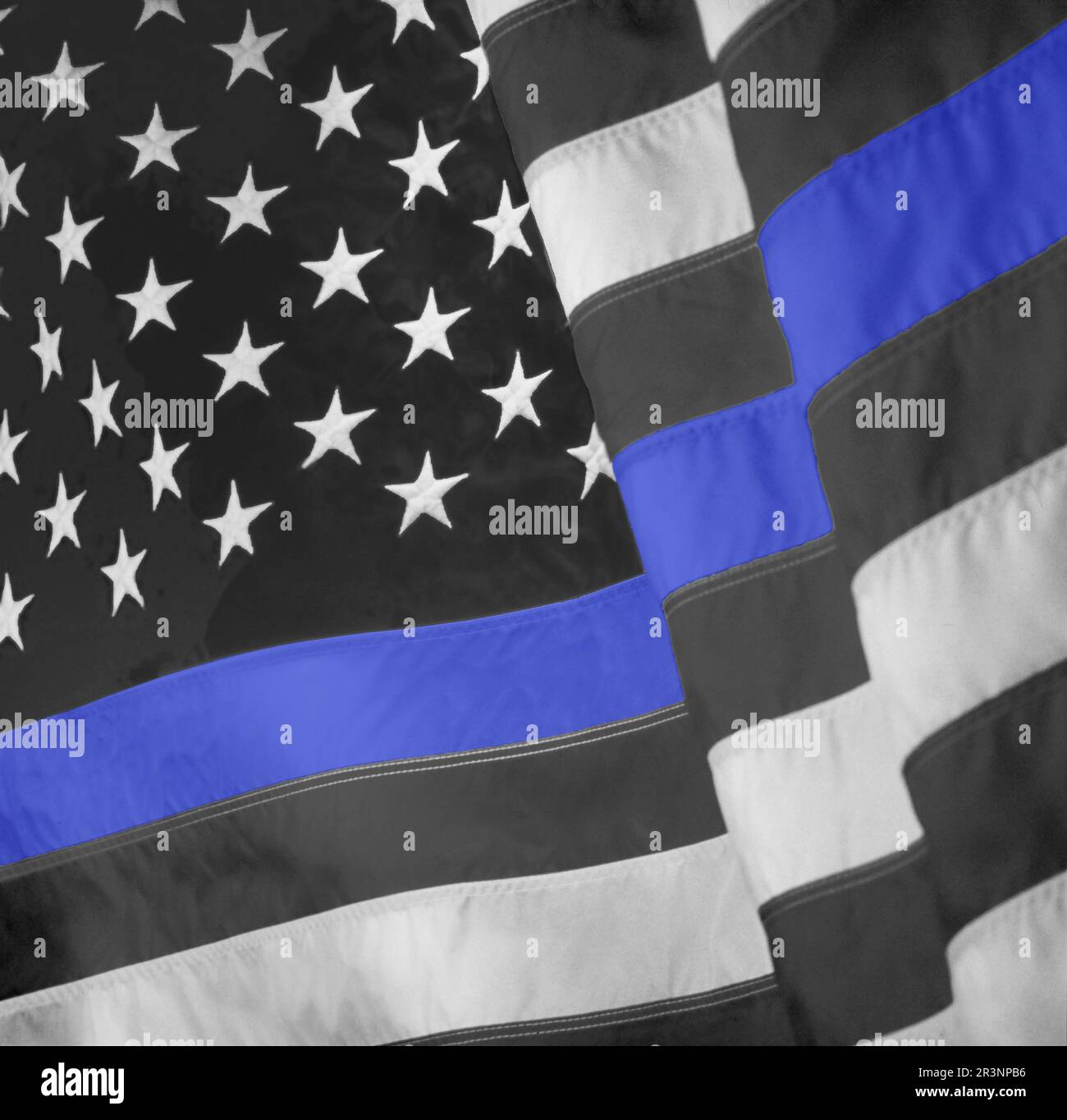 Blue police line hi-res stock photography and images - Alamy