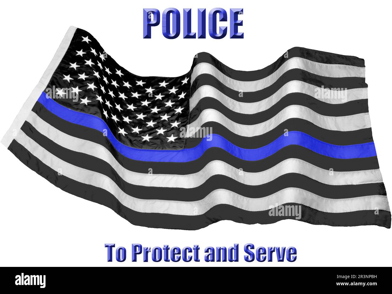 The Thin Blue Line represents the police Stock Photo - Alamy