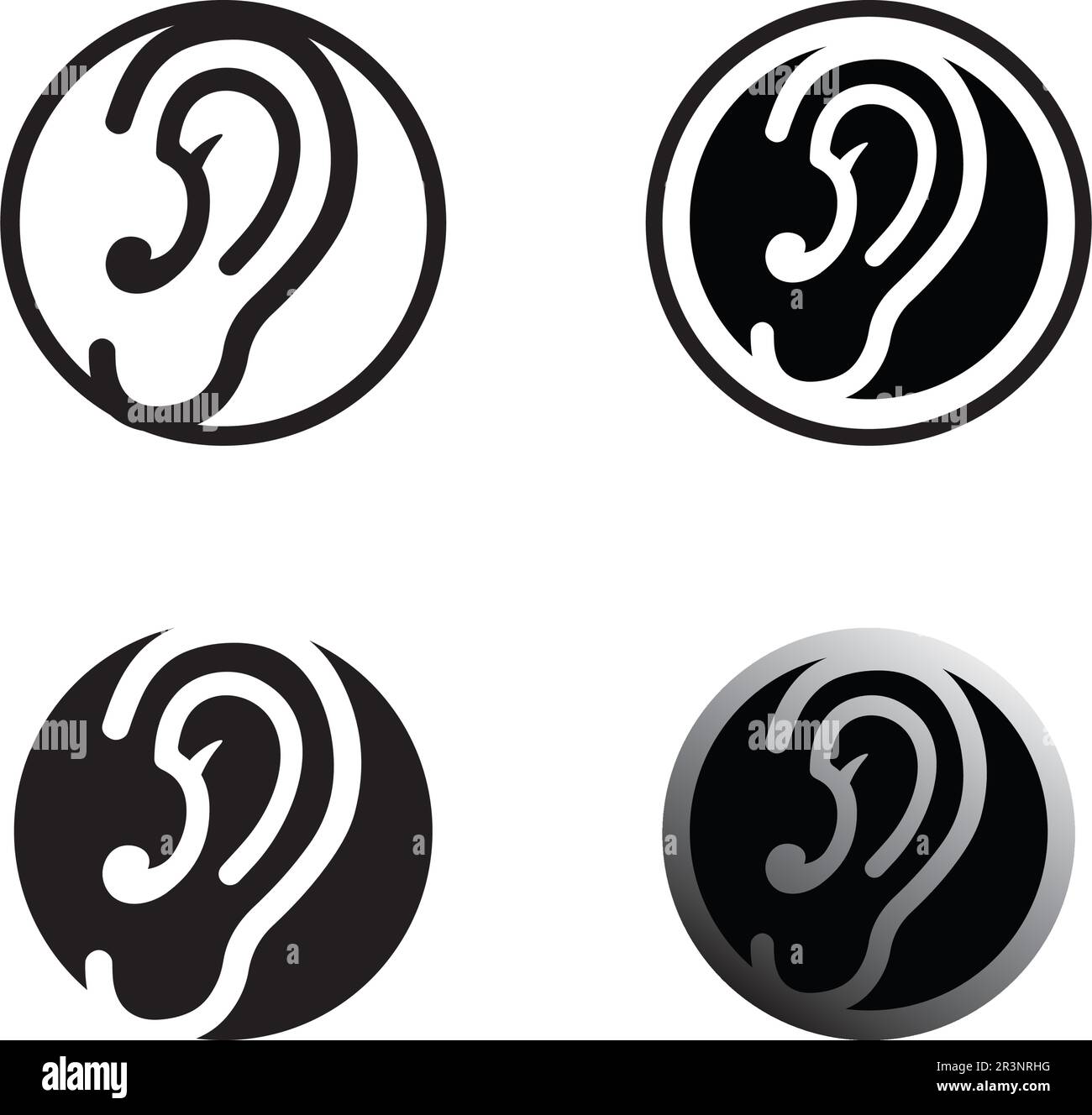 ear and diagnose health logo desain and vector Stock Vector Image & Art ...