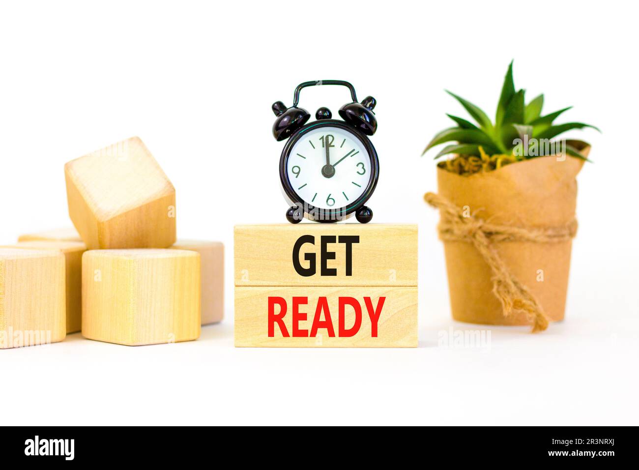 Get ready symbol. Concept words Get ready on wooden blocks on a ...