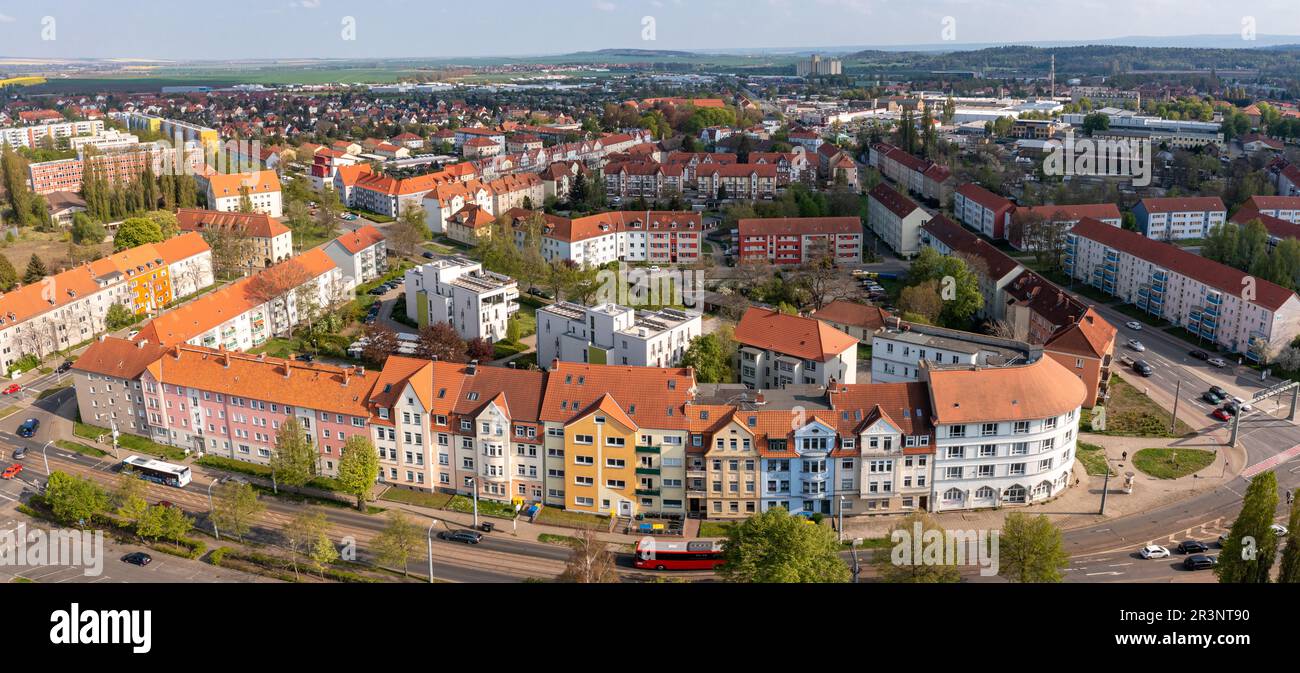 Aerial photography Halberstadt Harz Stock Photo - Alamy