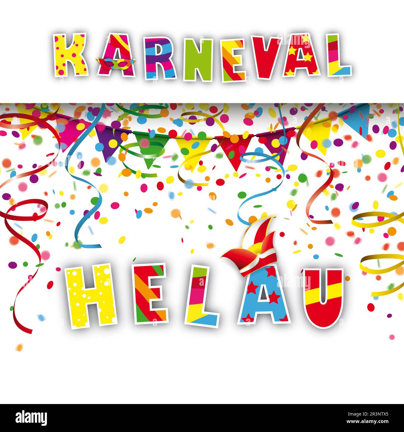 Karneval Helau Confetti Ribbons Stock Photo - Alamy