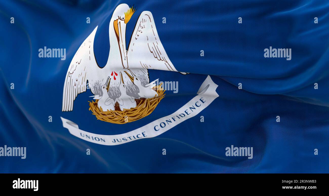 Louisiana flag waving national 3d hi-res stock photography and images ...