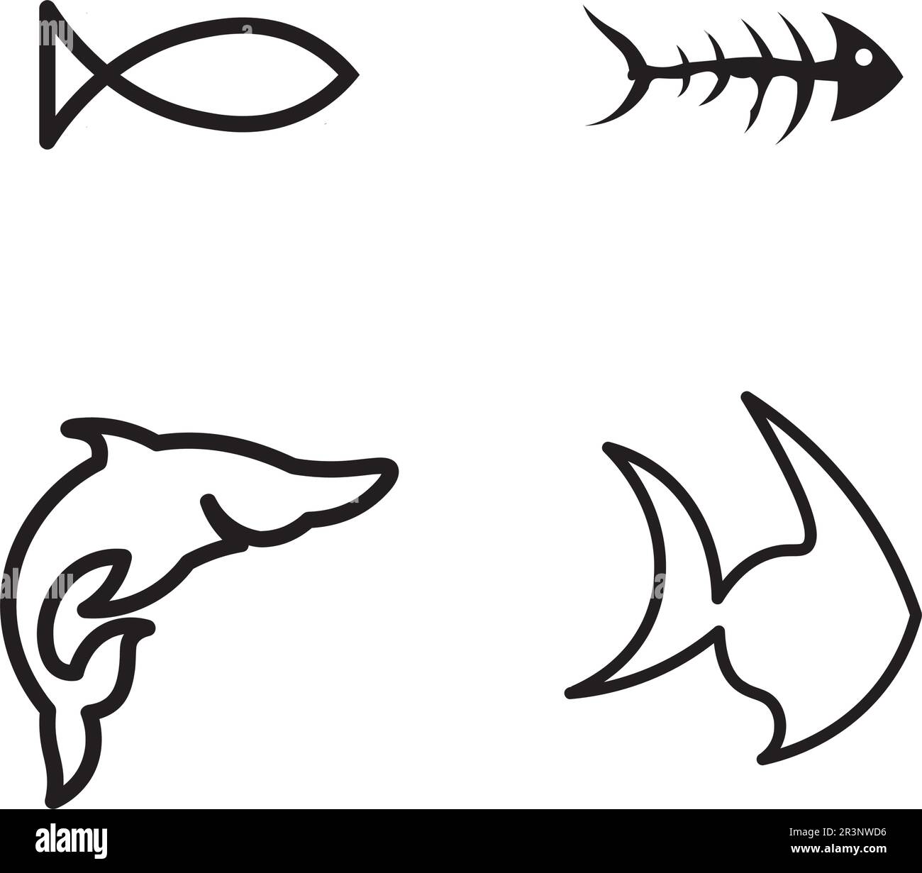 Fish logo template Creative vector symbol of fishing club or online ...