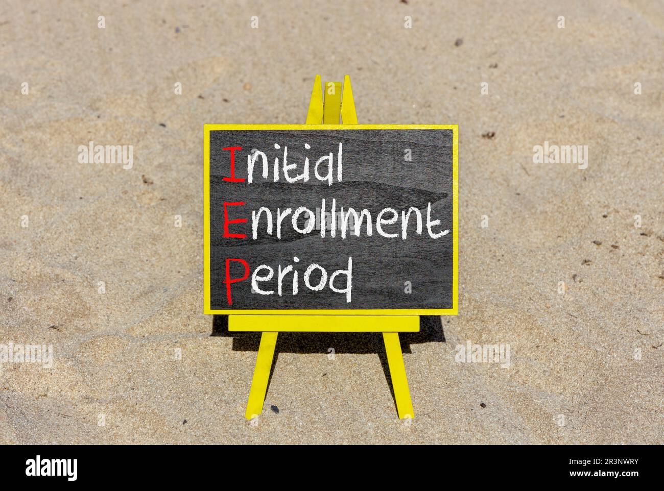 IEP symbol. Concept words IEP Initial enrollment period on beautiful ...