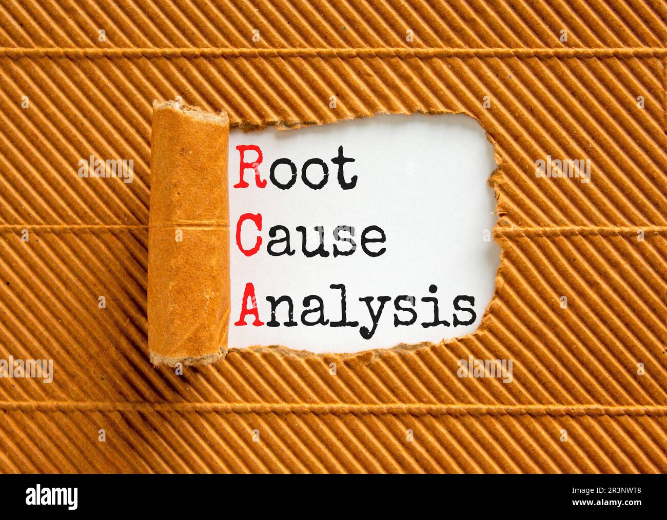 RCA root cause analysis symbol. Concept words RCA root cause analysis ...