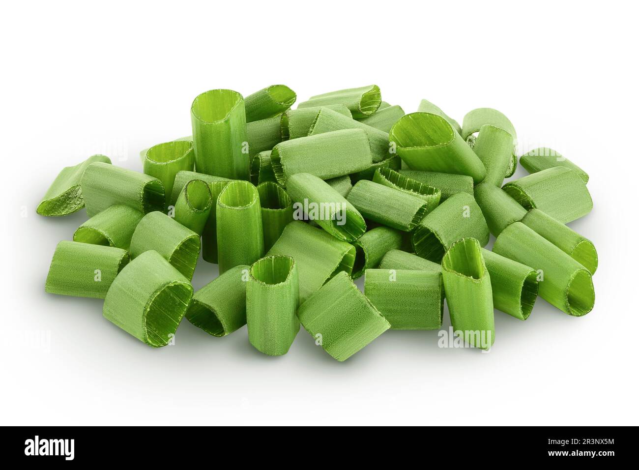 Green onion isolated on the white background with full depth of field ...