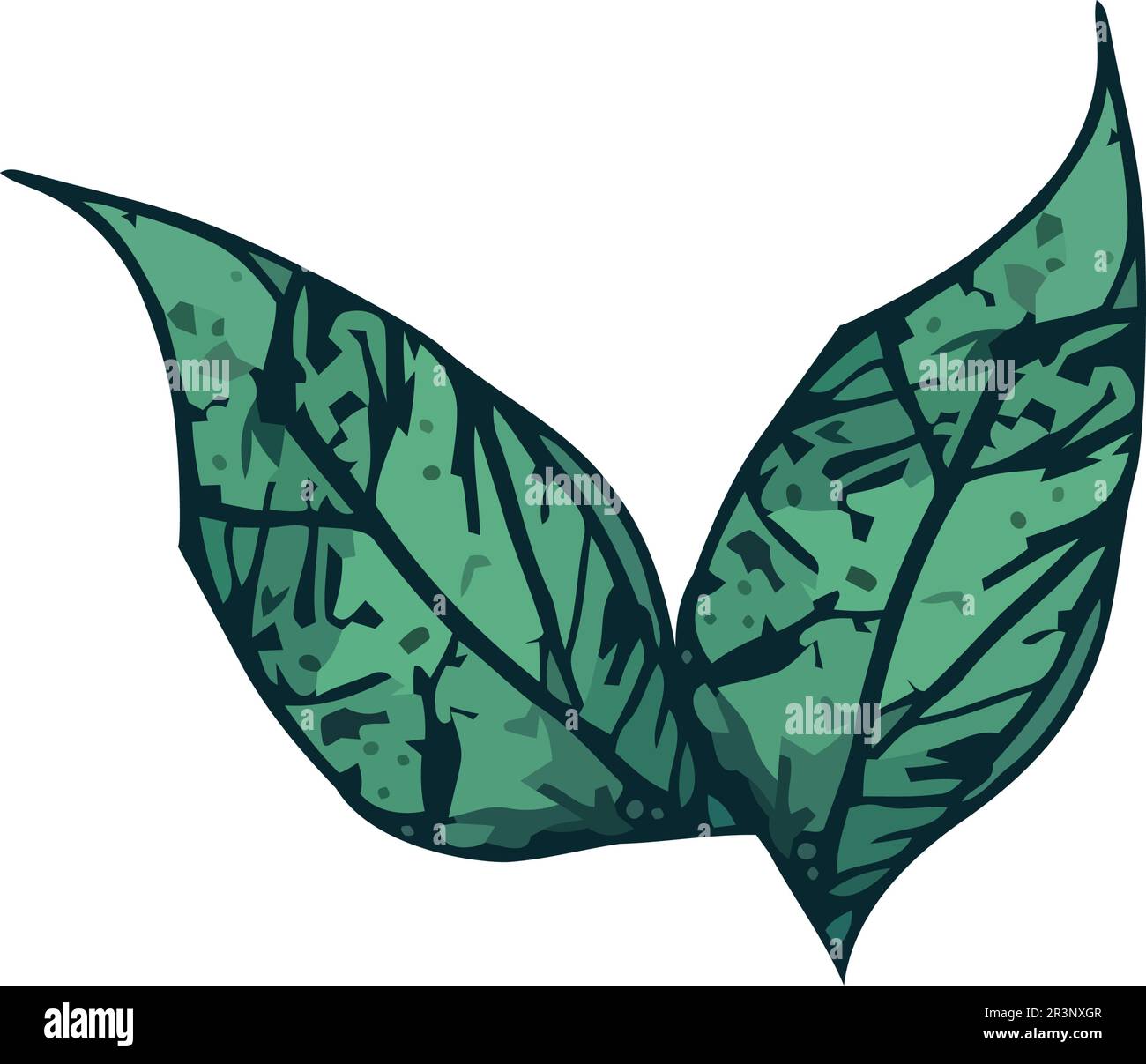 Green plant symbolizes nature growth and freshness Stock Vector Image ...