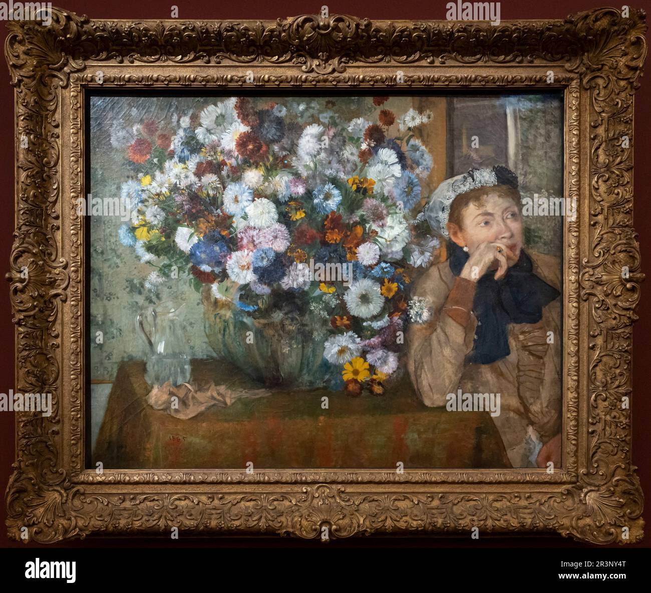 Paris, France - 05 13 2023: Orsay Museum. Woman Leaning Near A Vase Of ...