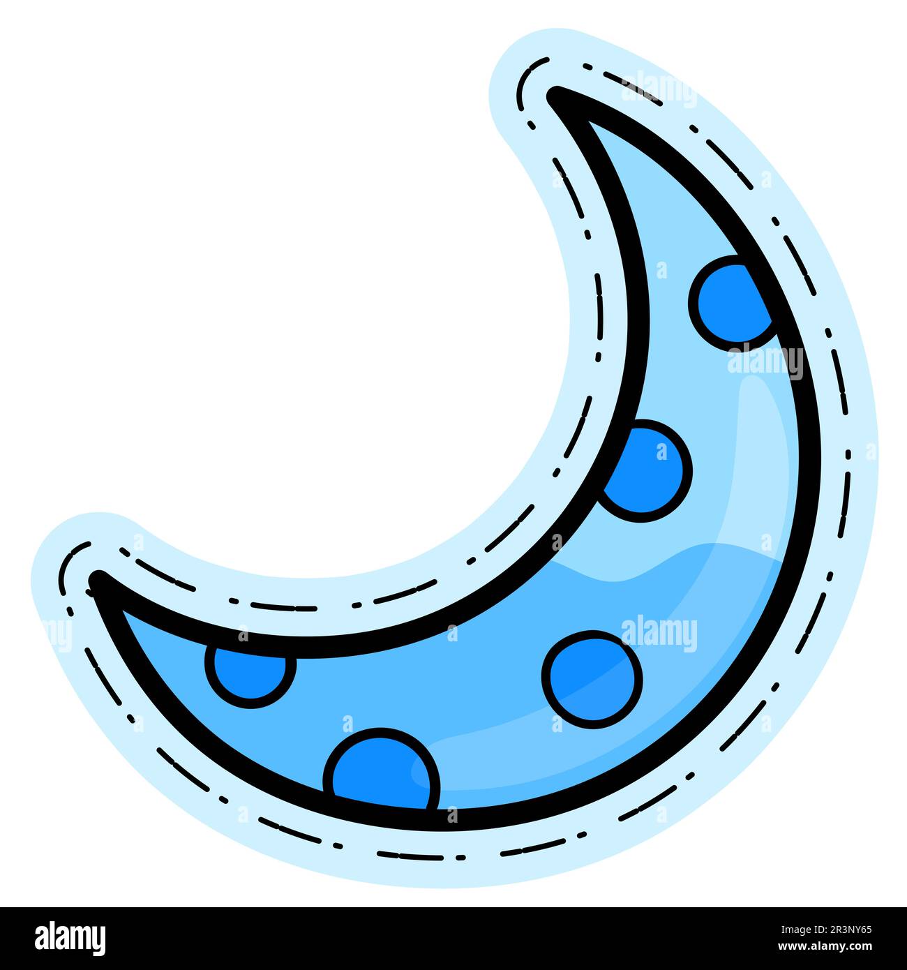 Cute cartoon moon in Cut Out Stock Images & Pictures - Alamy