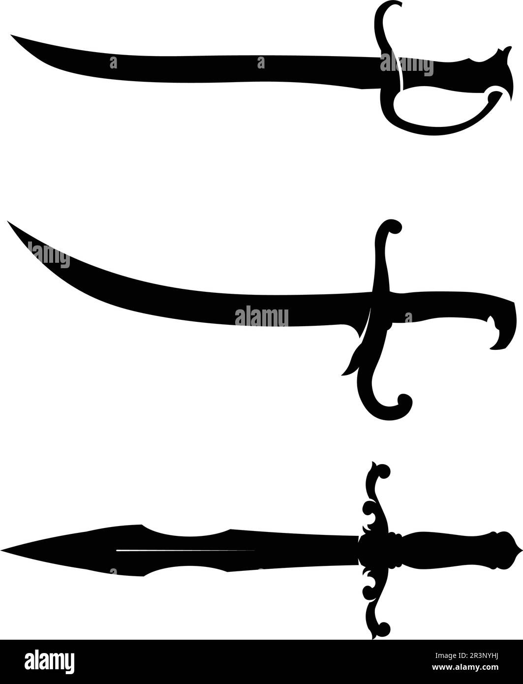 Silhouette sword knife dagger Stock Vector Images - Alamy