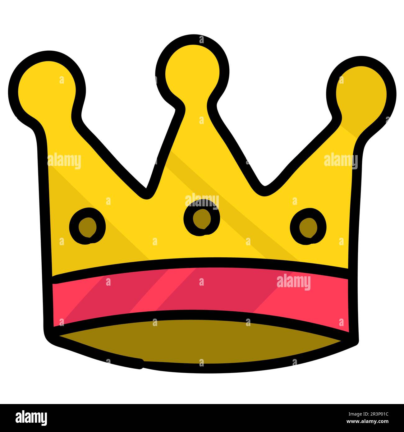 Vector doodle crown Cut Out Stock Images & Pictures - Alamy