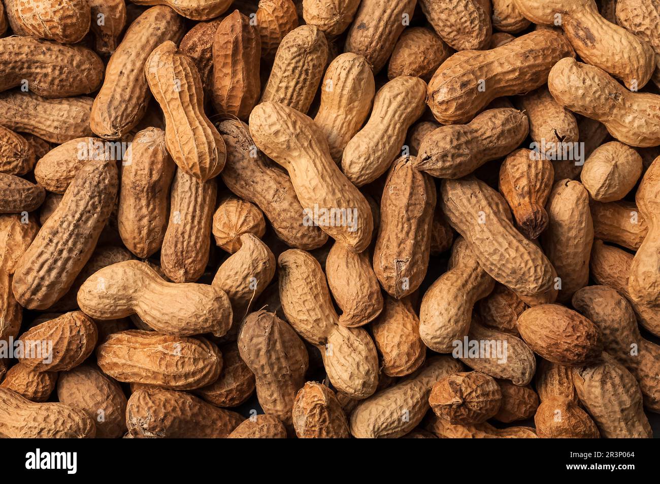 Peanuts from above with shell Stock Photo - Alamy