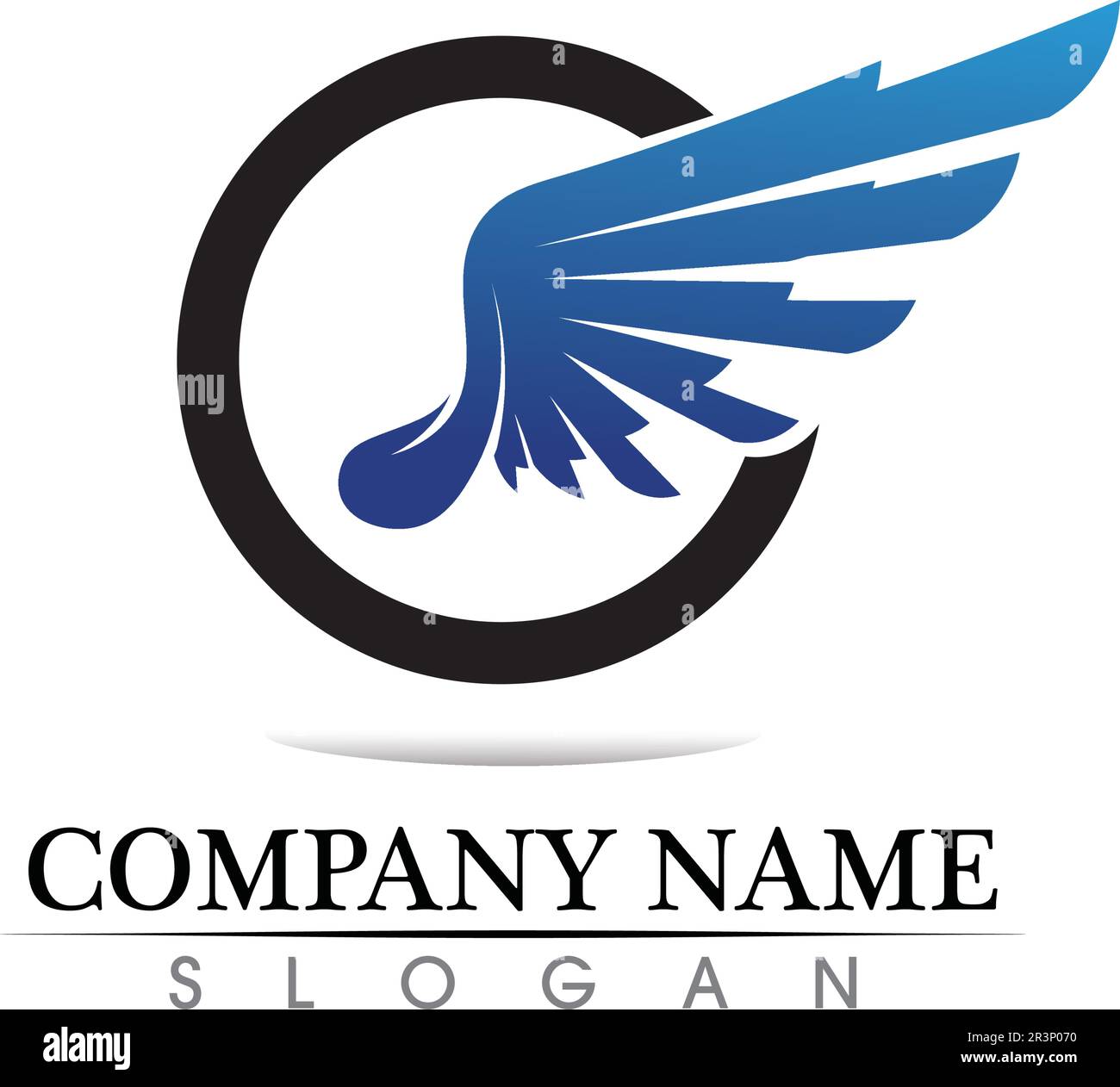 Black wing logo symbol for a professional designer Stock Vector Image ...