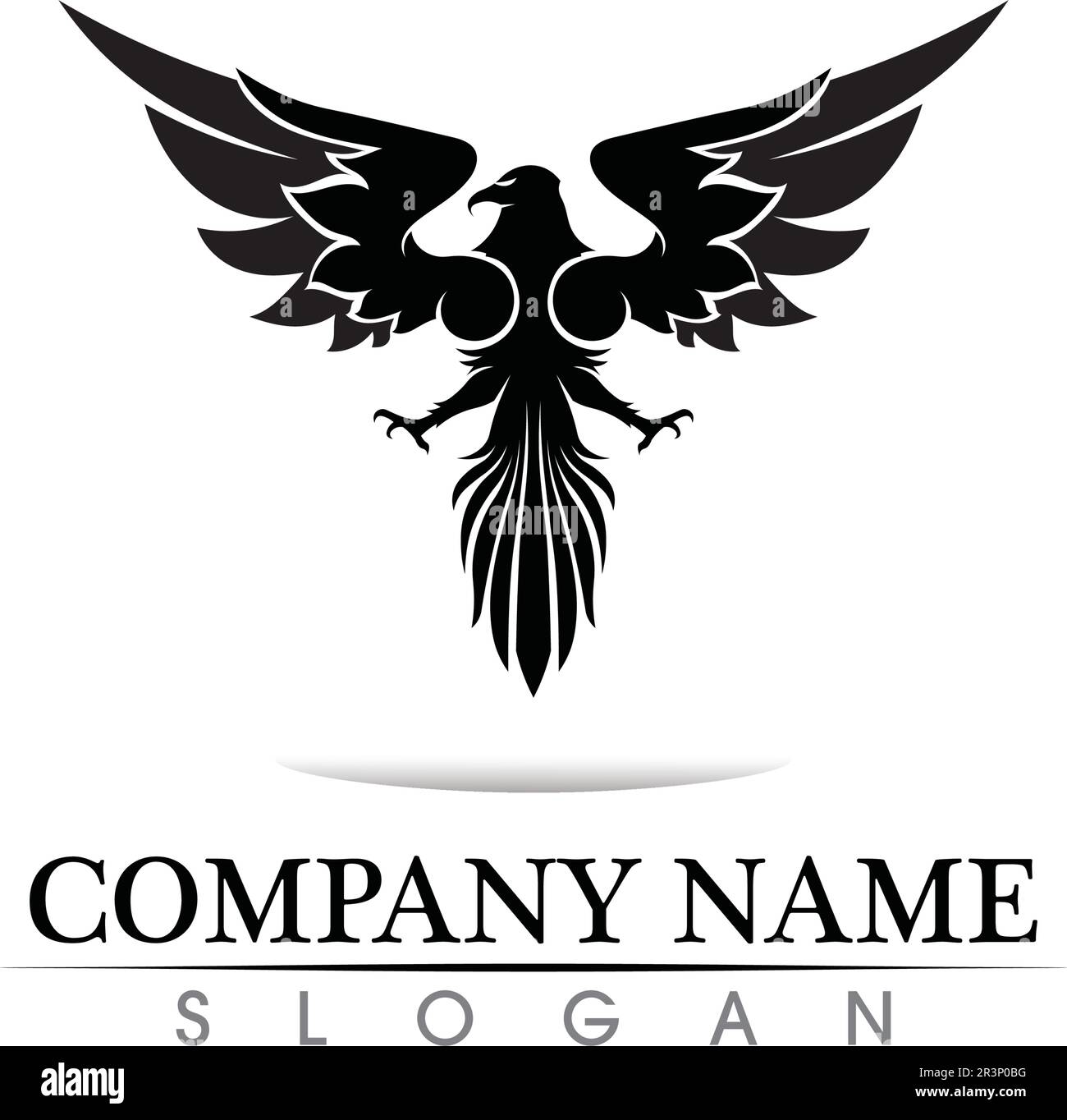 Black wing logo symbol for a professional designer Stock Vector Image ...