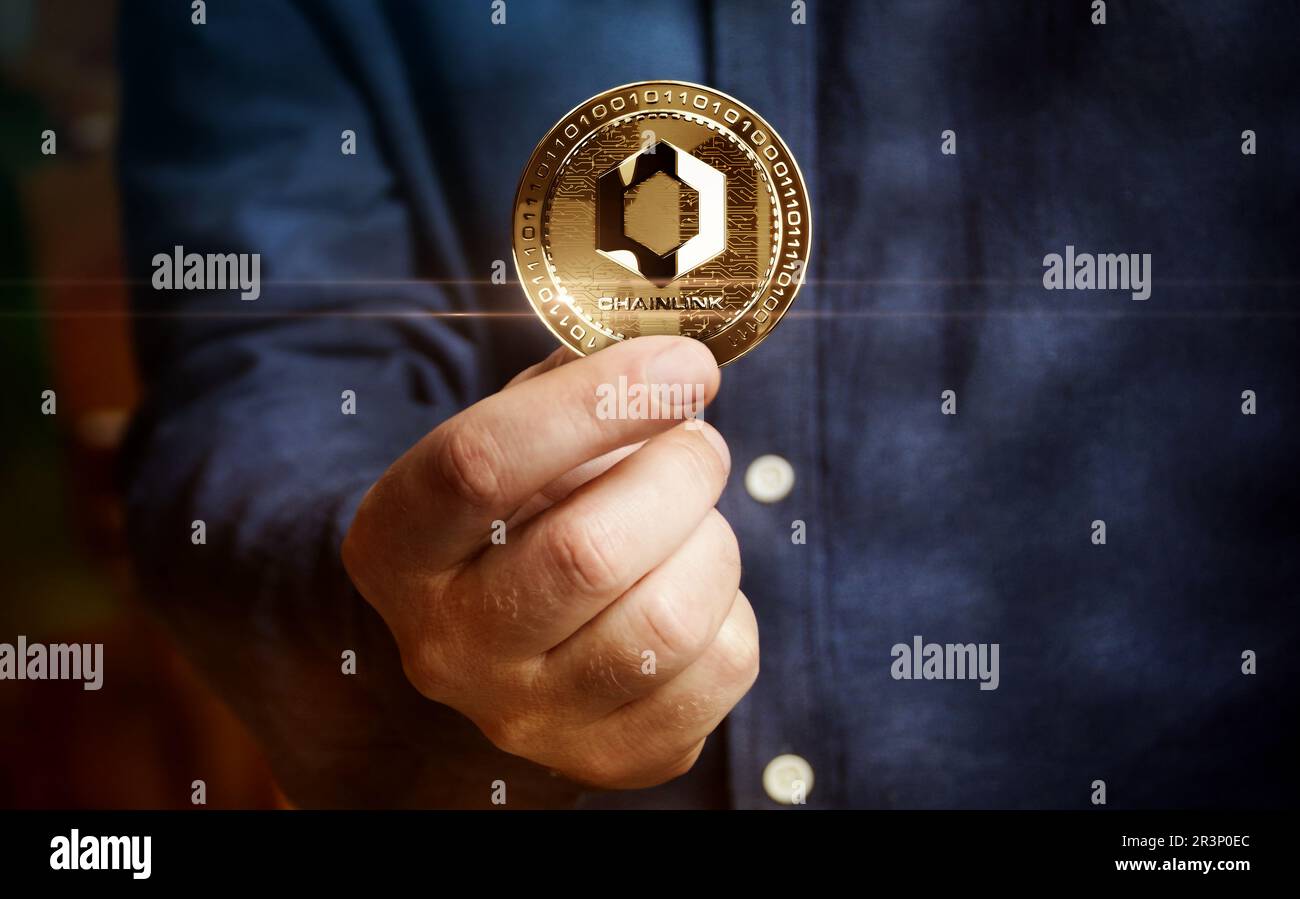 Cryptocurrency chainlink hi-res stock photography and images - Alamy