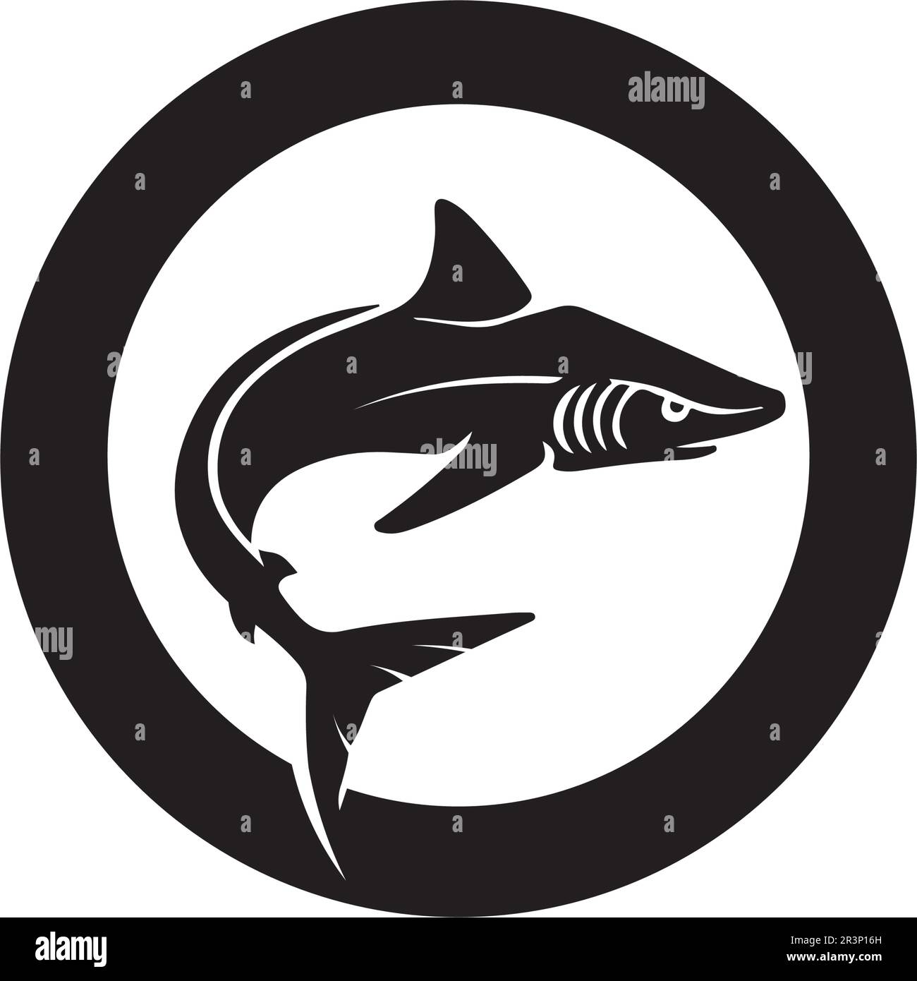 Shark Logo Template and design vector fish wild sea animal Stock Vector ...