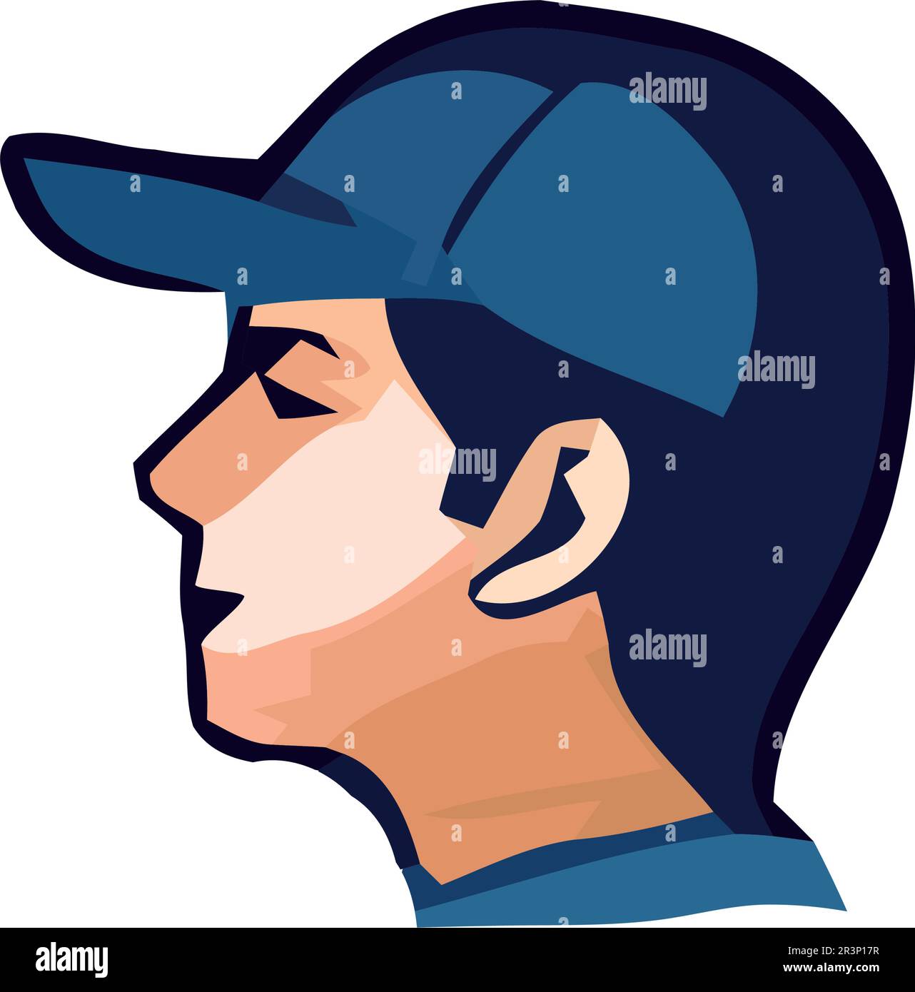 Young man in baseball cap Stock Vector Images - Alamy