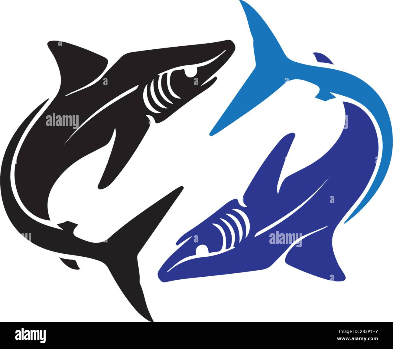 Shark Logo Template and design vector fish wild sea animal Stock Vector ...